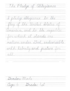 Student Cursive Writing Samples – New American Cursive